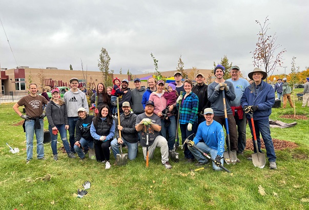 Fall service project: Planting trees | Hansen, Allen & Luce, Inc.